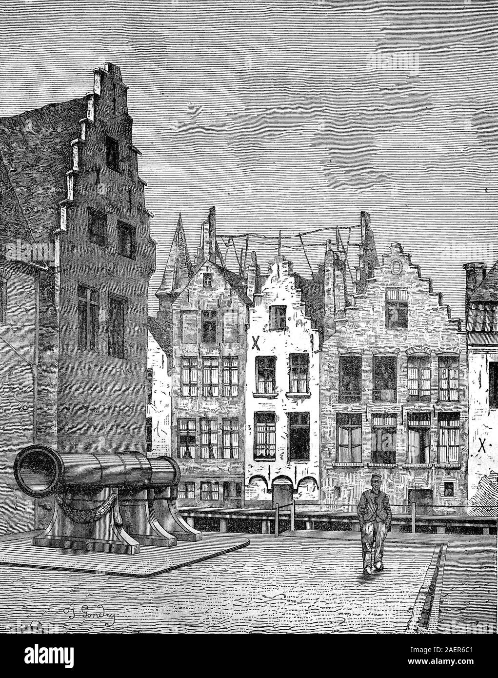 Dulle Griet, Mad Meg, a medieval large-calibre gun, Ghent, Belgium ...