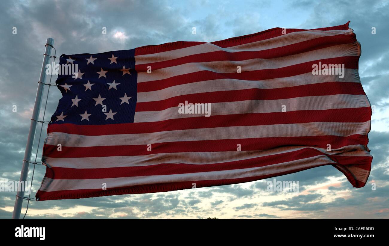 Waving flag 3d illustrator hi-res stock photography and images - Alamy
