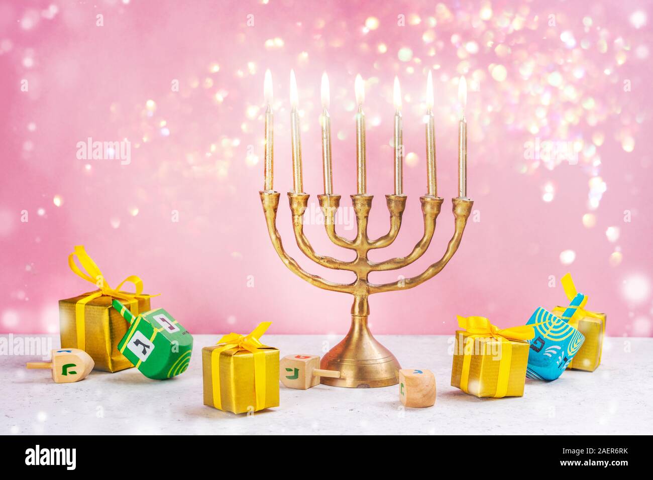 Happy Chanukah background Stock Photo - Alamy