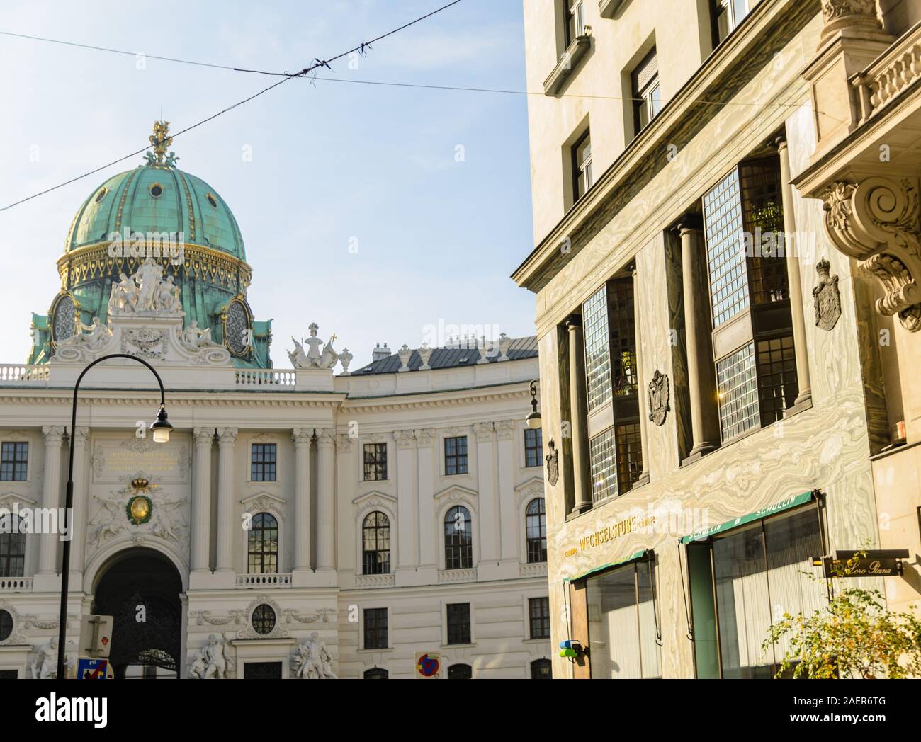 Historic monuments of Vienna city in Austria. Tourist city in Europe ...