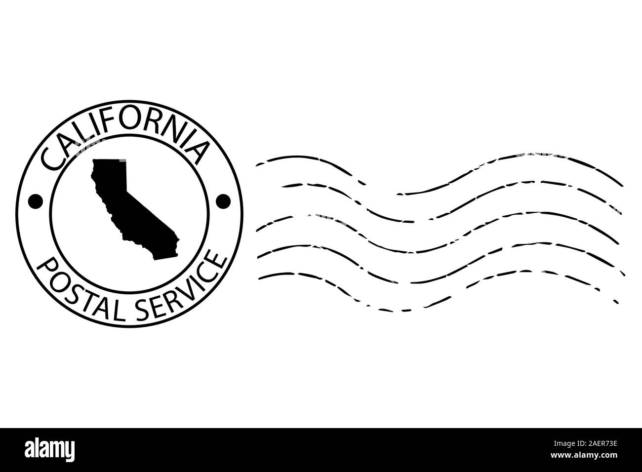 California postal stamp Vector illustration Eps 10 Stock Vector Image ...