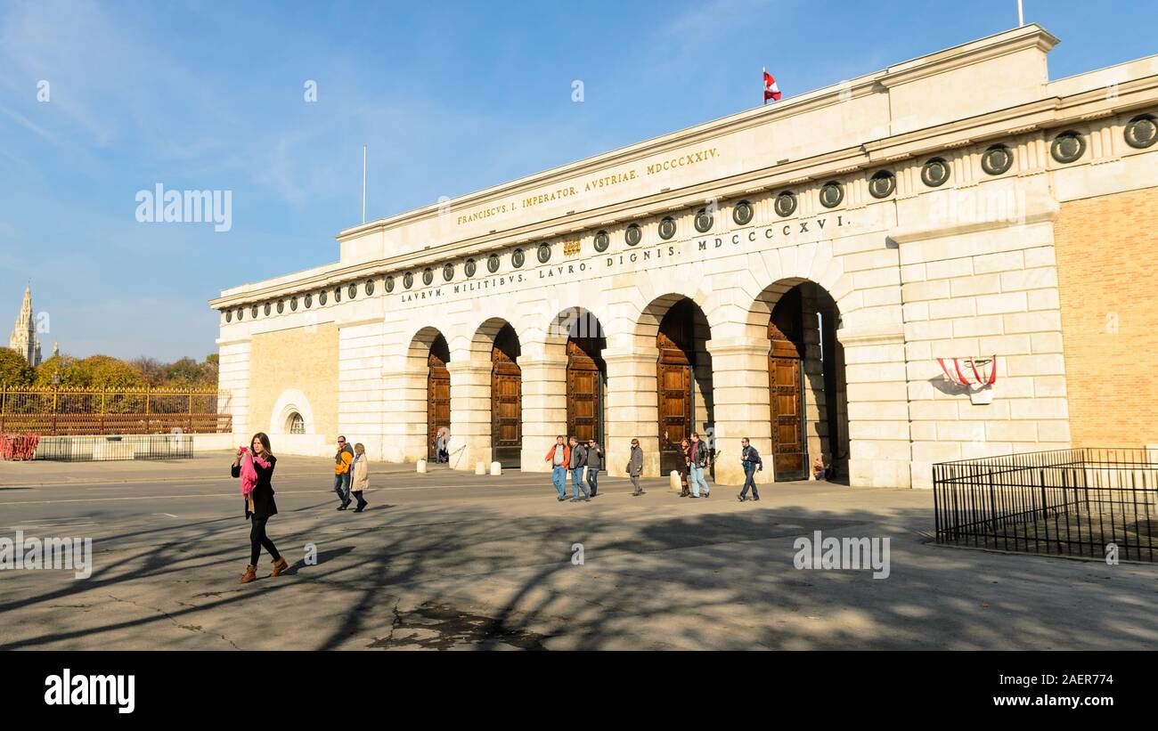 Historic monuments of Vienna city in Austria. Tourist city in Europe ...