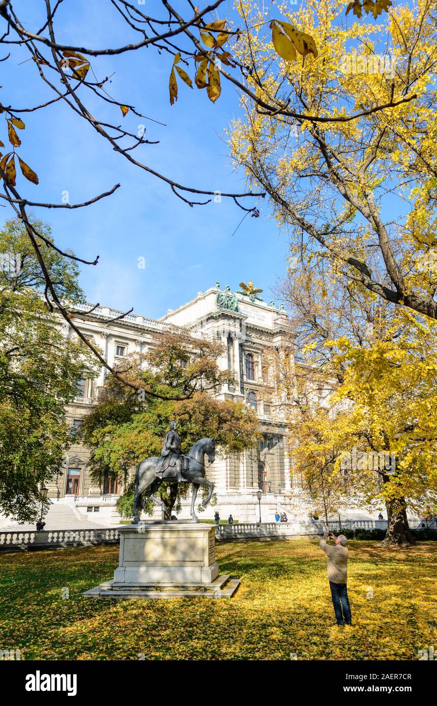 Historic monuments of Vienna city in Austria. Tourist city in Europe ...