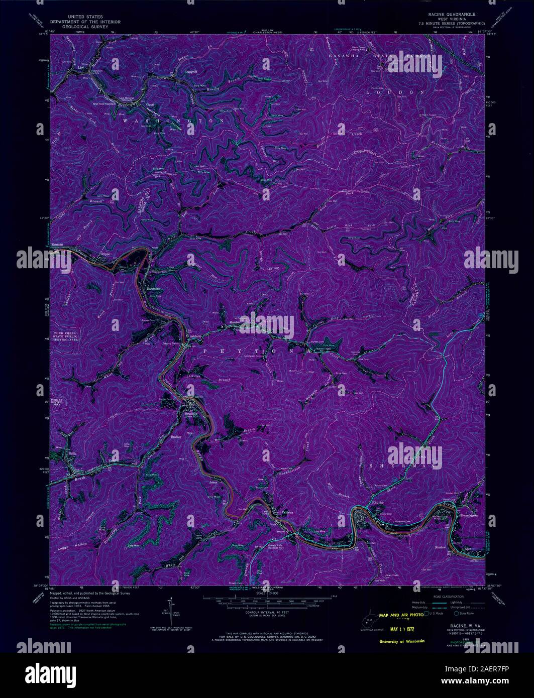 WV Racine 701335 1965 24000 Inverted Stock Photo - Alamy