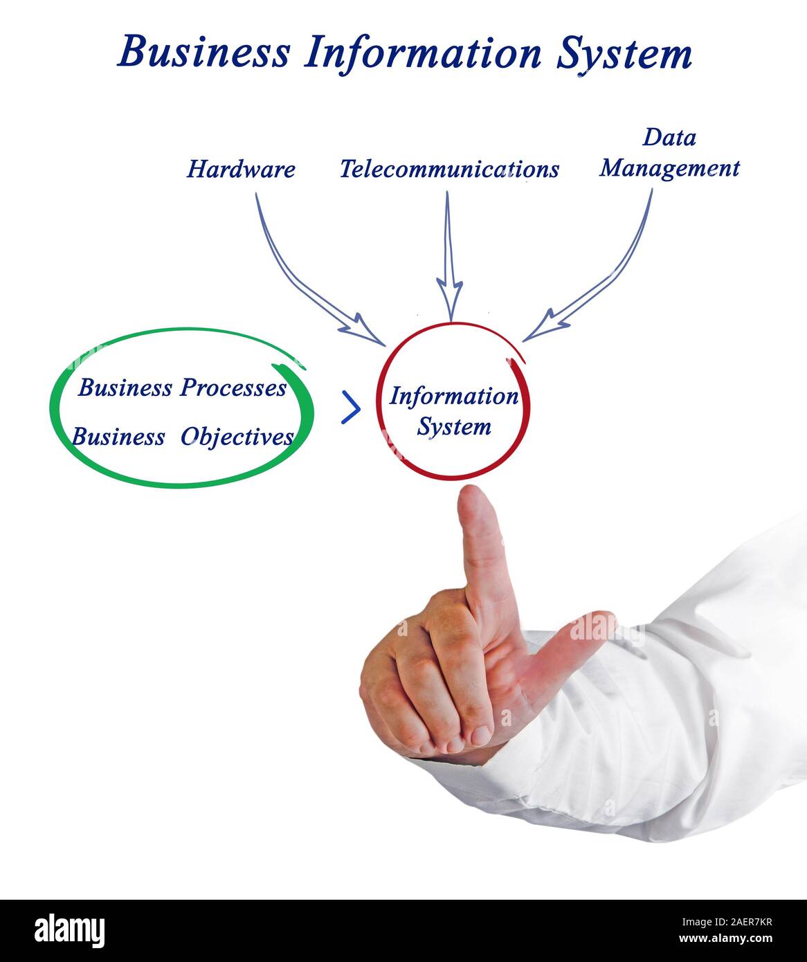 Diagram of Business Information System Stock Photo - Alamy