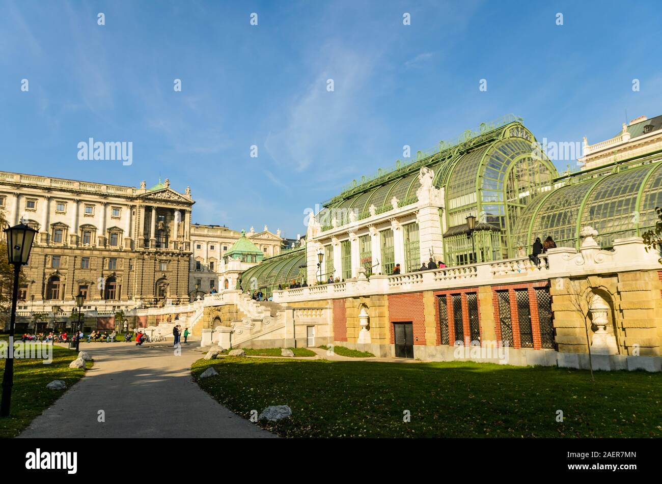 Historic monuments of Vienna city in Austria. Tourist city in Europe ...