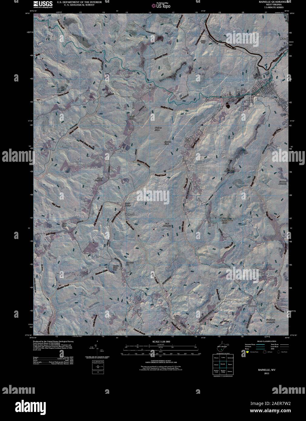 Rainelle map hi-res stock photography and images - Alamy