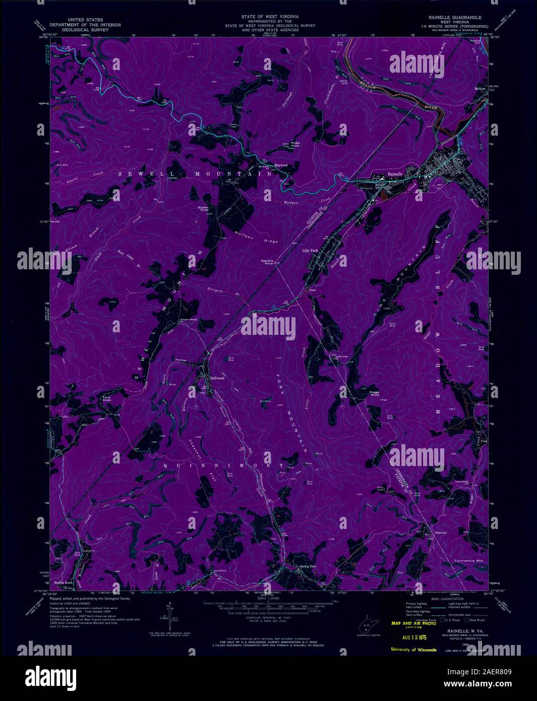 Map of rainelle hi-res stock photography and images - Alamy