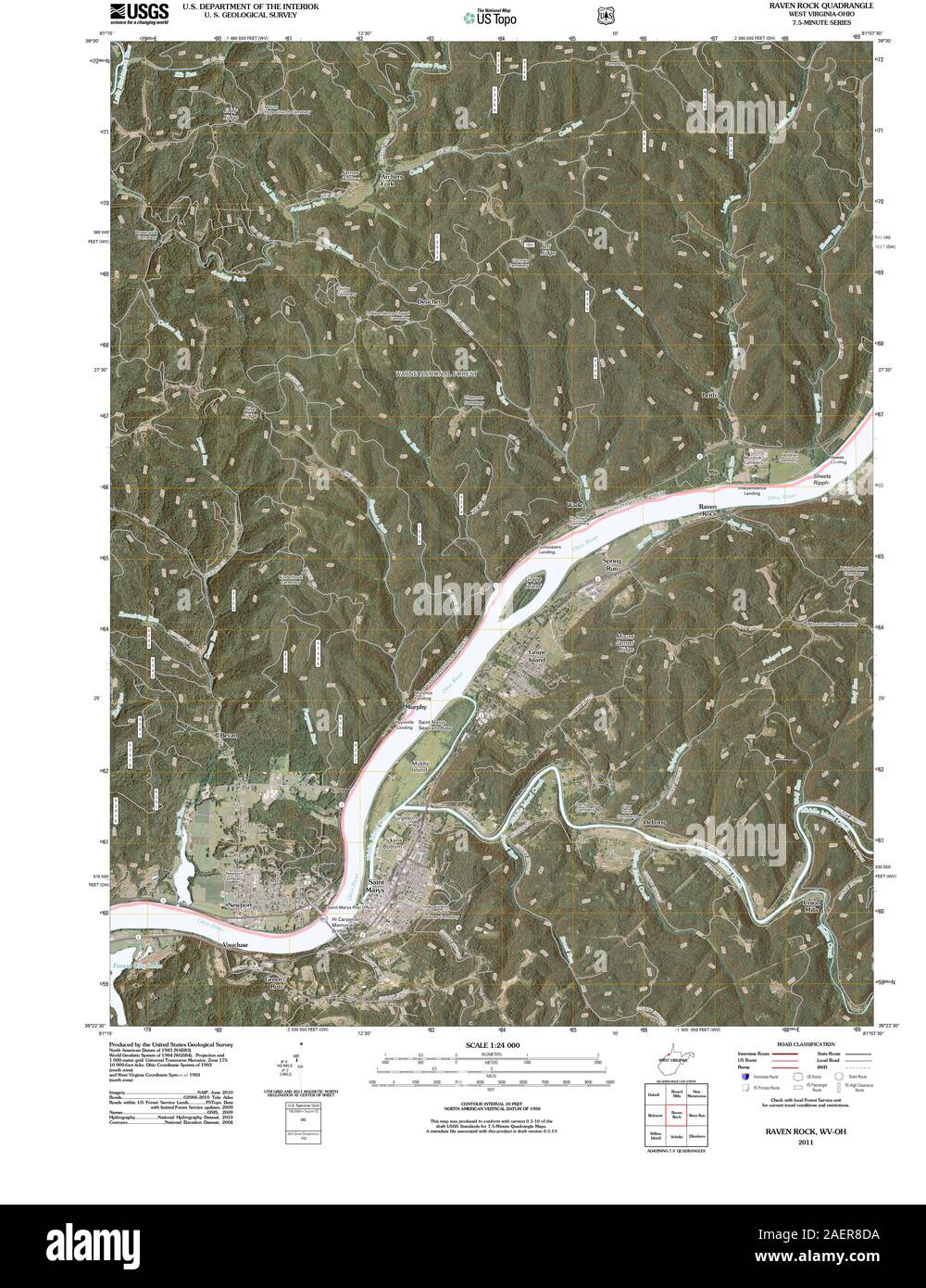 WV Raven Rock 20110215 TM Stock Photo - Alamy