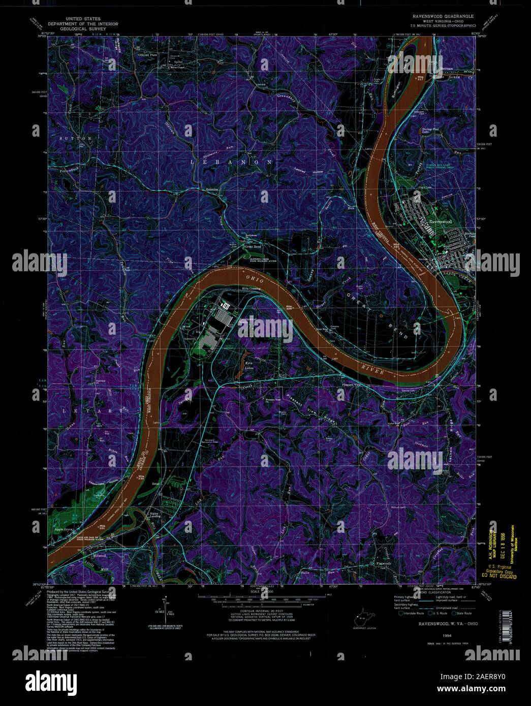 Ravenswood map hi-res stock photography and images - Alamy