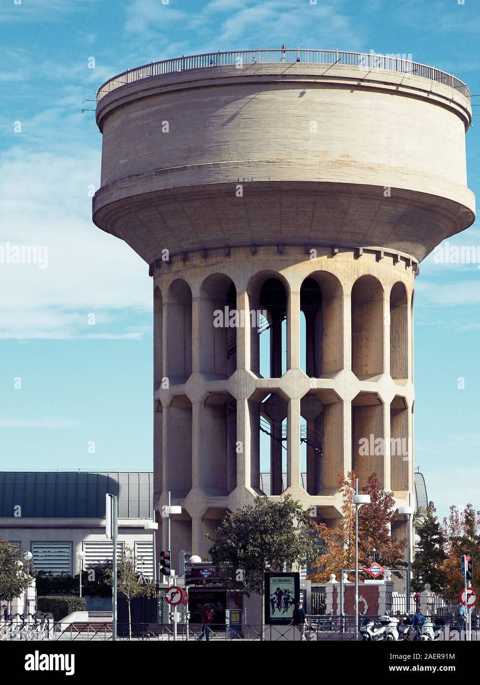 Street water tank in Madrid Stock Photo - Alamy