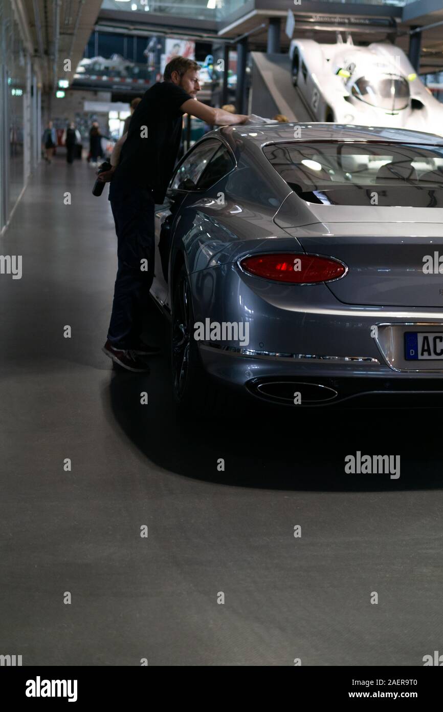 An expensive Bugatti at the Motorworld in Cologne, Germany Stock Photo ...