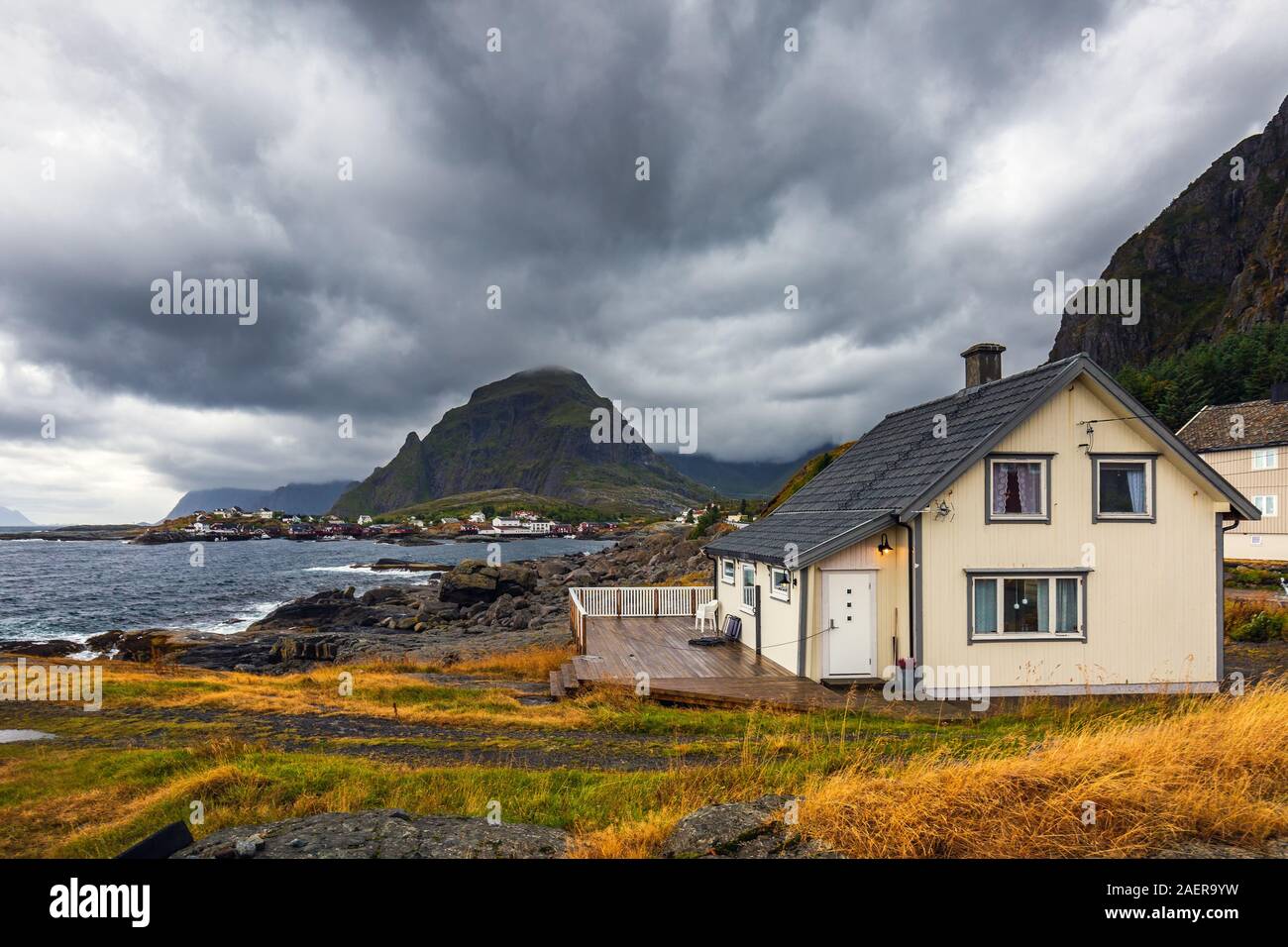 Lonely home at Å (meaning "stream") is a village in Moskenes ...