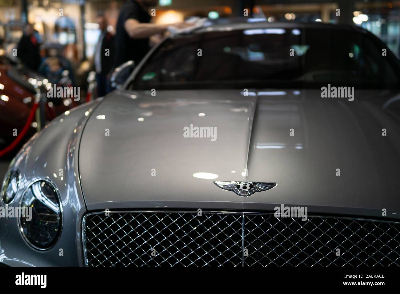 An expensive Bugatti at the Motorworld in Cologne, Germany Stock Photo ...