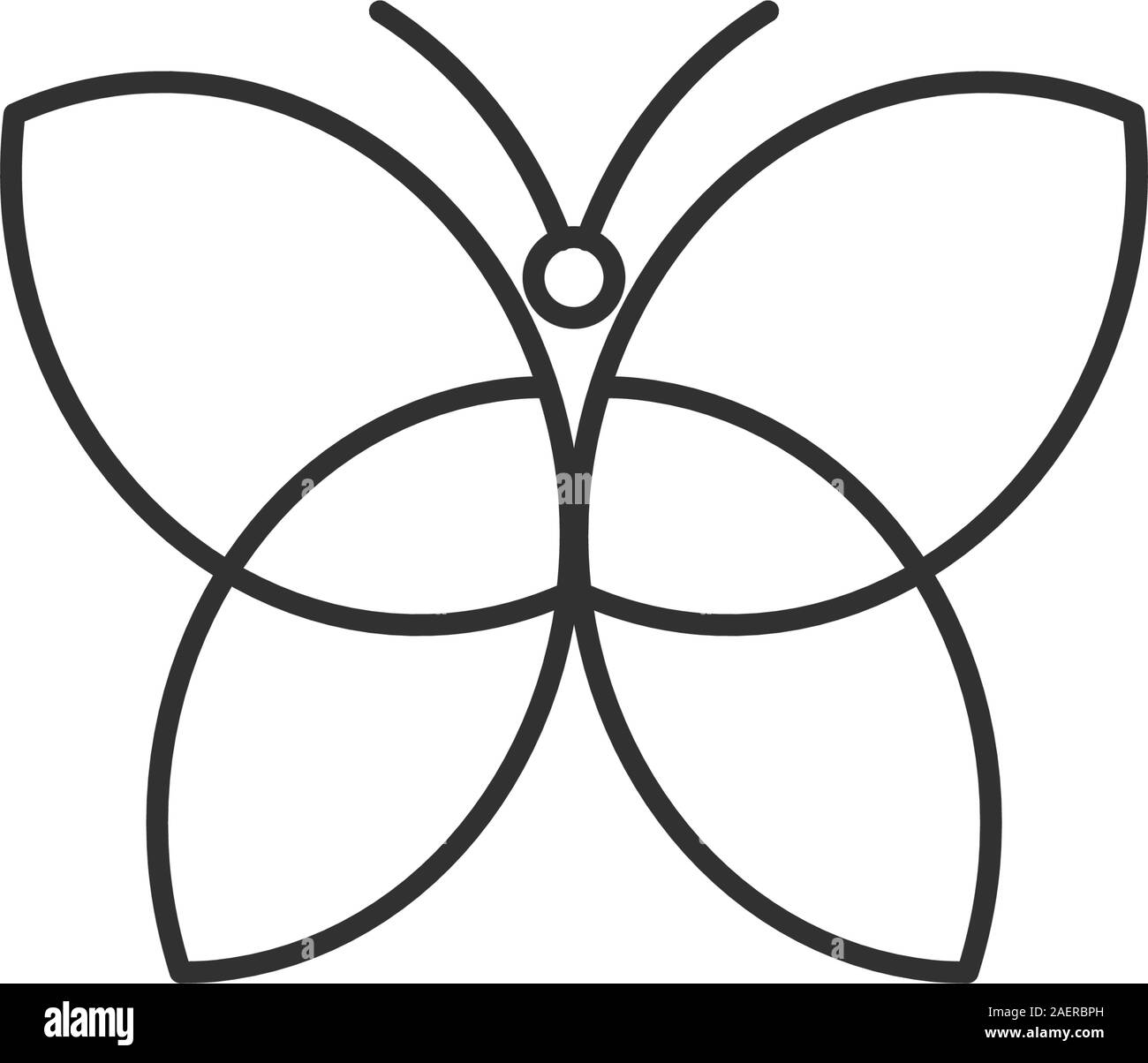 Butterfly line icon, insect sign. Editable stroke. Stock Vector ...