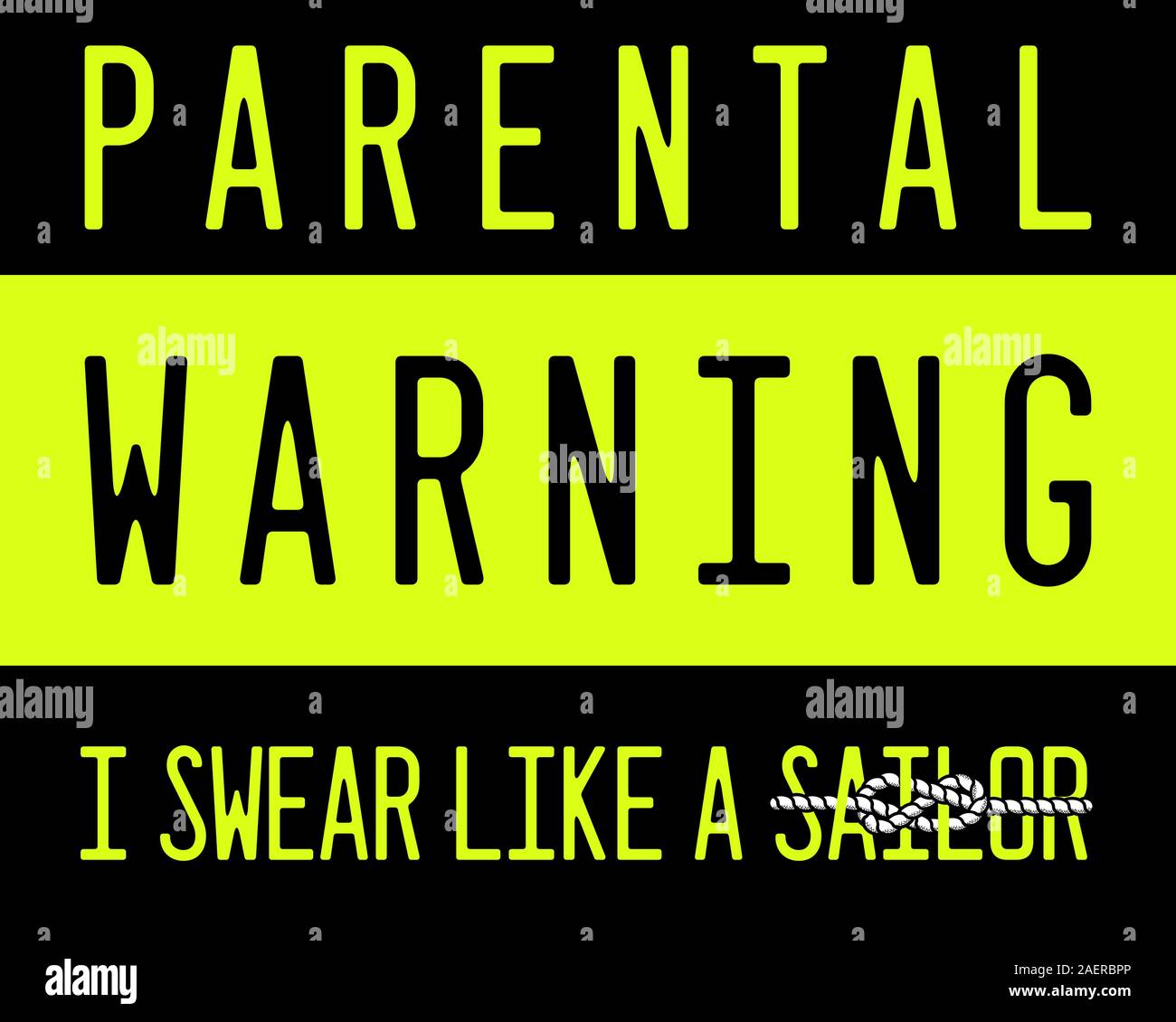 Trendy Graphic print poster with texts - Parental Warning I Swear Like ...