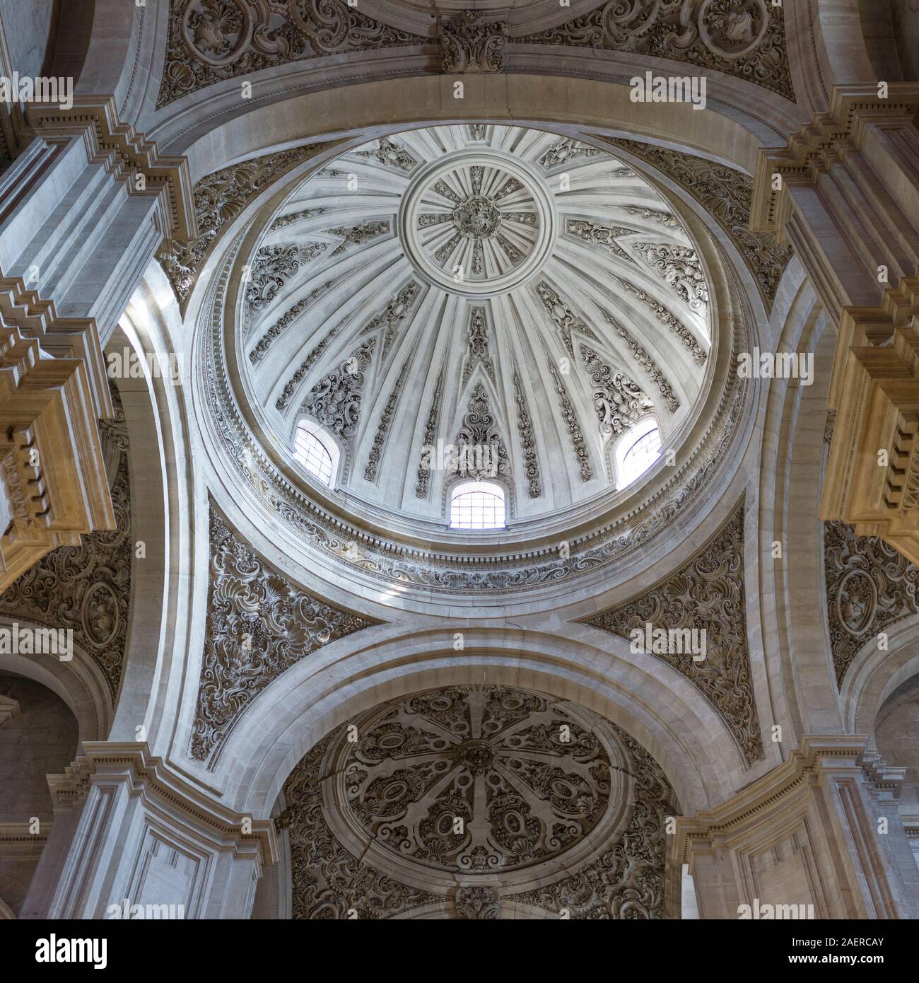 Colonial style building and granada cathedral hi-res stock photography ...