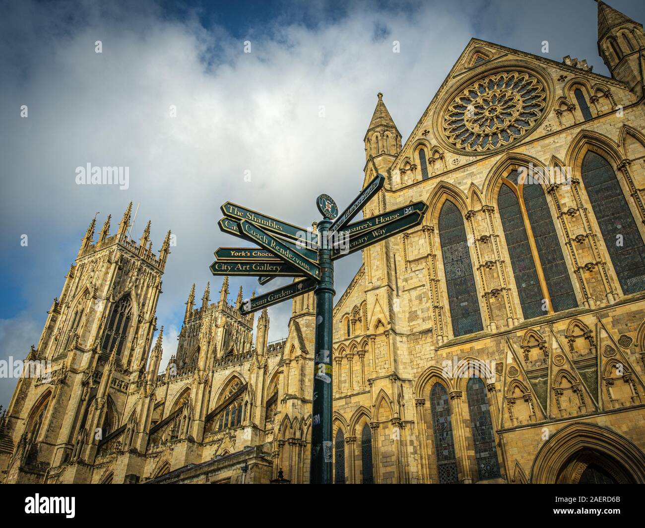 York Minster Behind a Street Sign, York, UK Stock Photo - Alamy