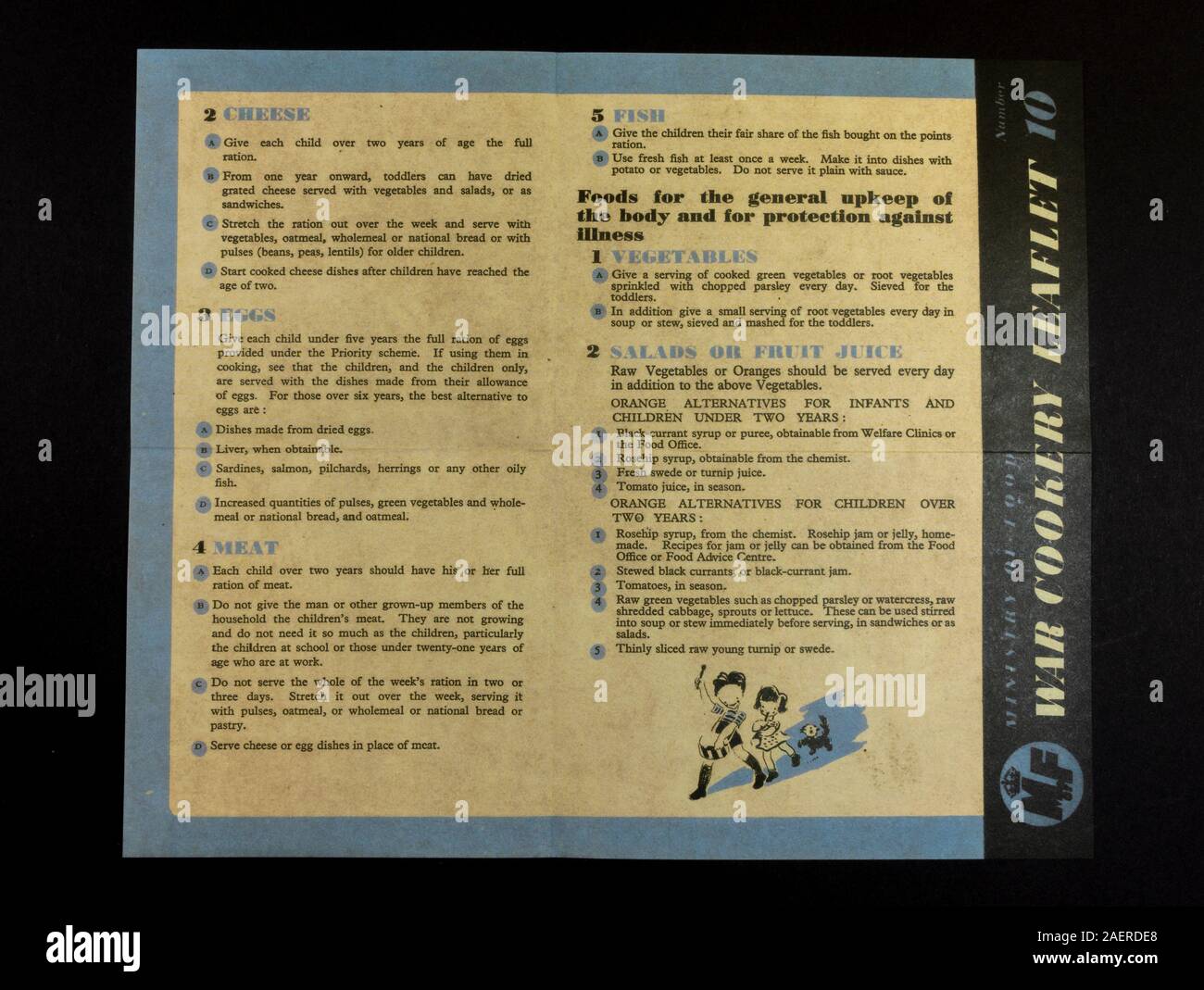 Ministry of Food War Cookery Leaflet 10, a piece of World War II ...