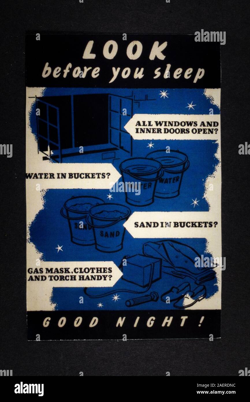 "Look Before You Sleep" poster: a piece of World War II related replica ...