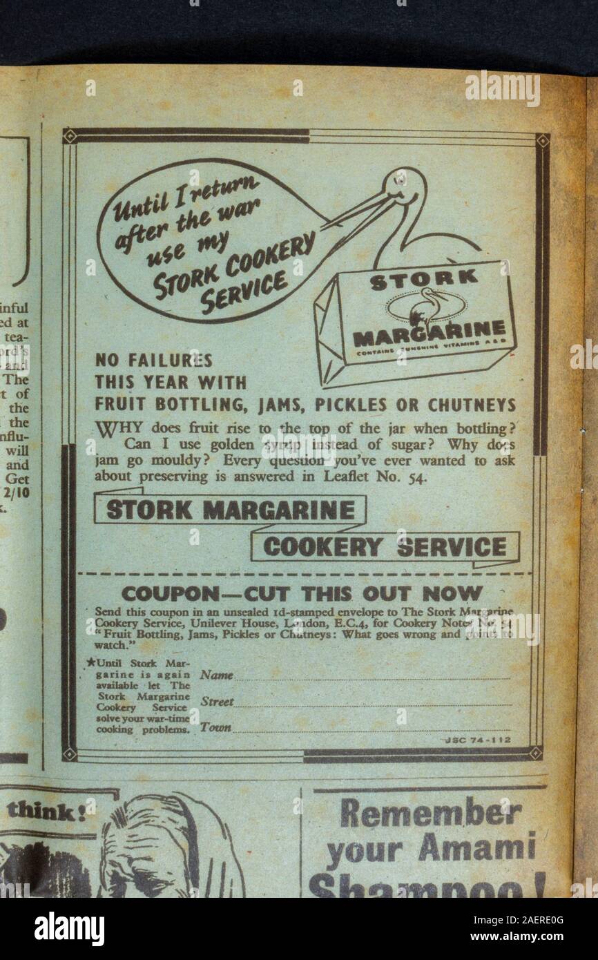 An advert for Stork magarine in "Woman's Illustrated" magazine (17 Jun ...