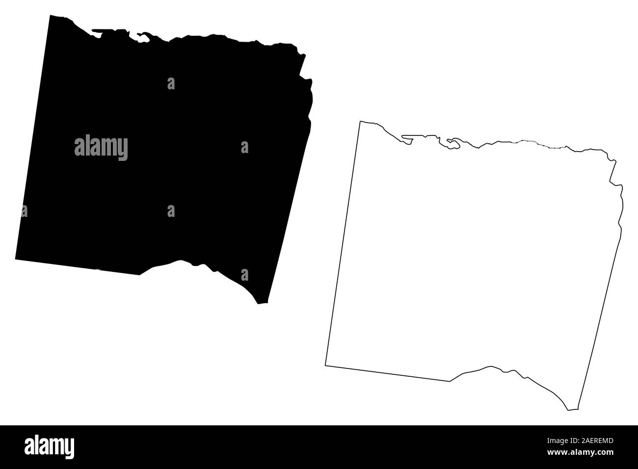 Trelawny Parish (Parishes of Jamaica, Cornwall County) map vector ...