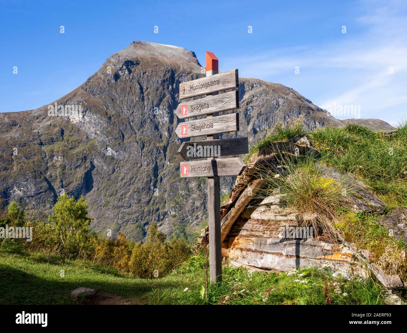 Geiranger fjord mountain farm hi-res stock photography and images - Alamy