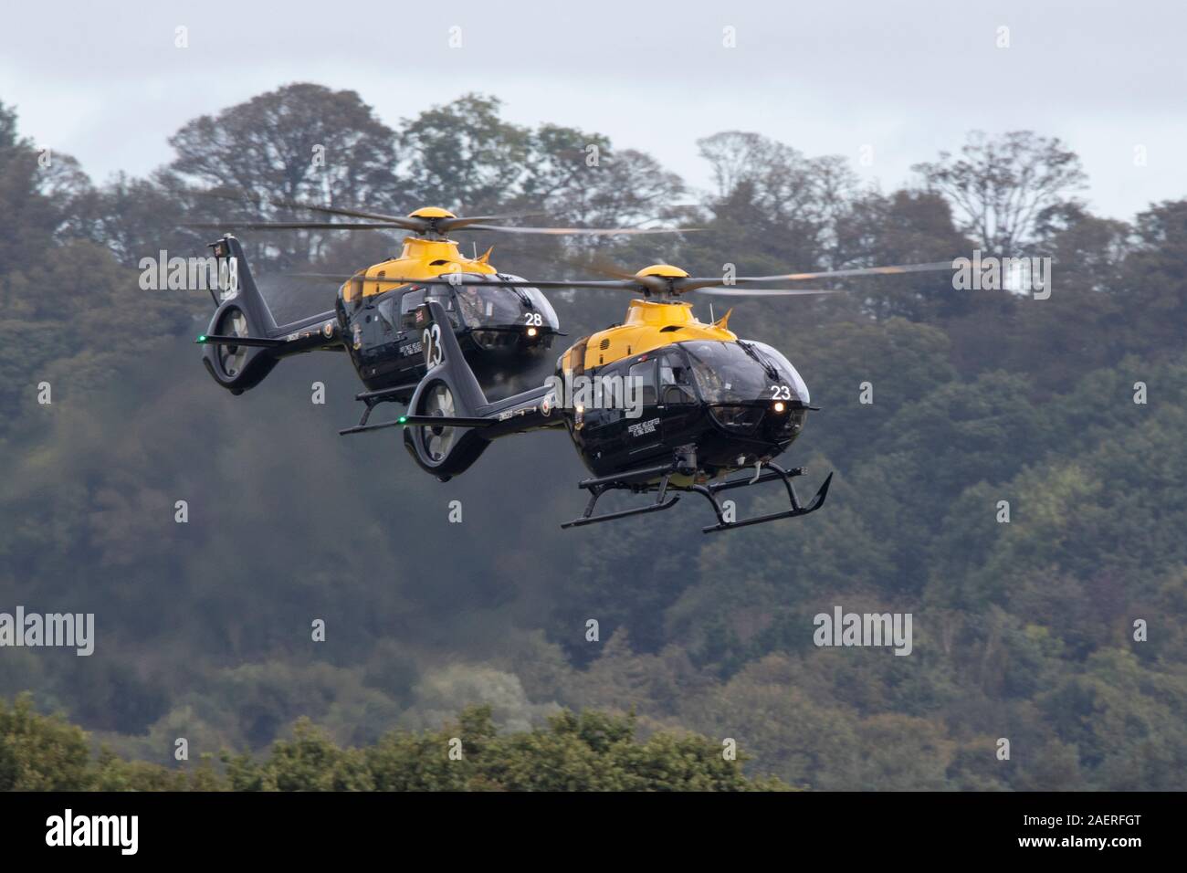 RAF Juno HT1 of DHFS carrying out tactical training of military ...