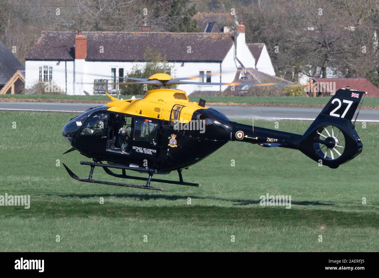 RAF Juno HT1 of DHFS carrying out tactical training of military ...