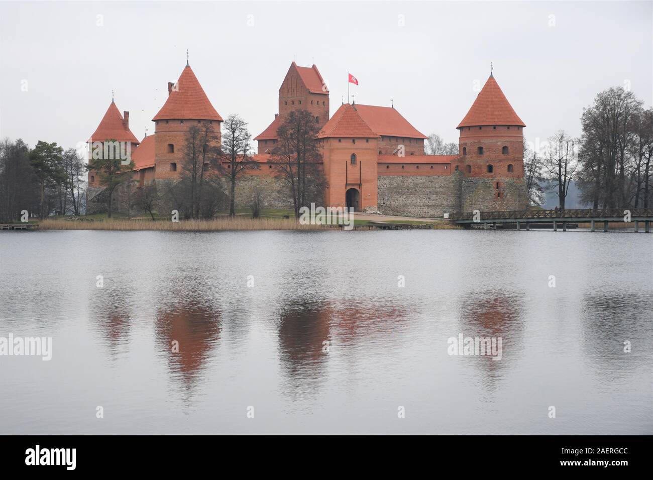 Medieval castle of Trakai, Vilnius, Lithuania, Eastern Europe, located ...