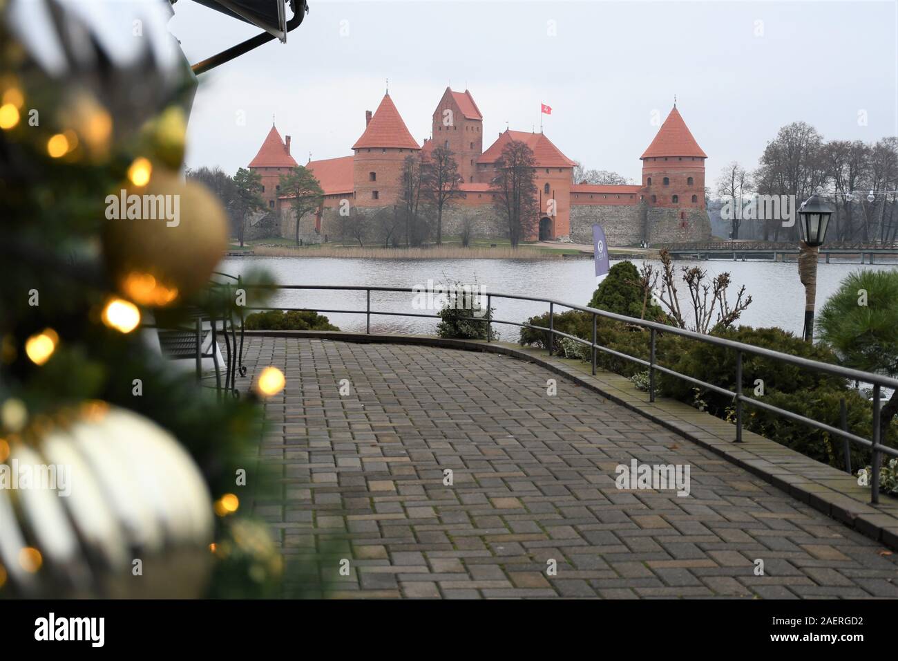 Medieval castle of Trakai, Vilnius, Lithuania, Eastern Europe, located ...