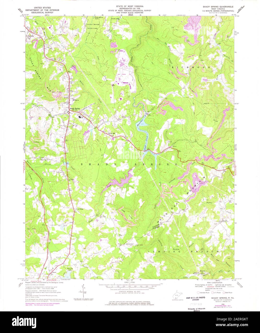 Map of shady spring hi-res stock photography and images - Alamy