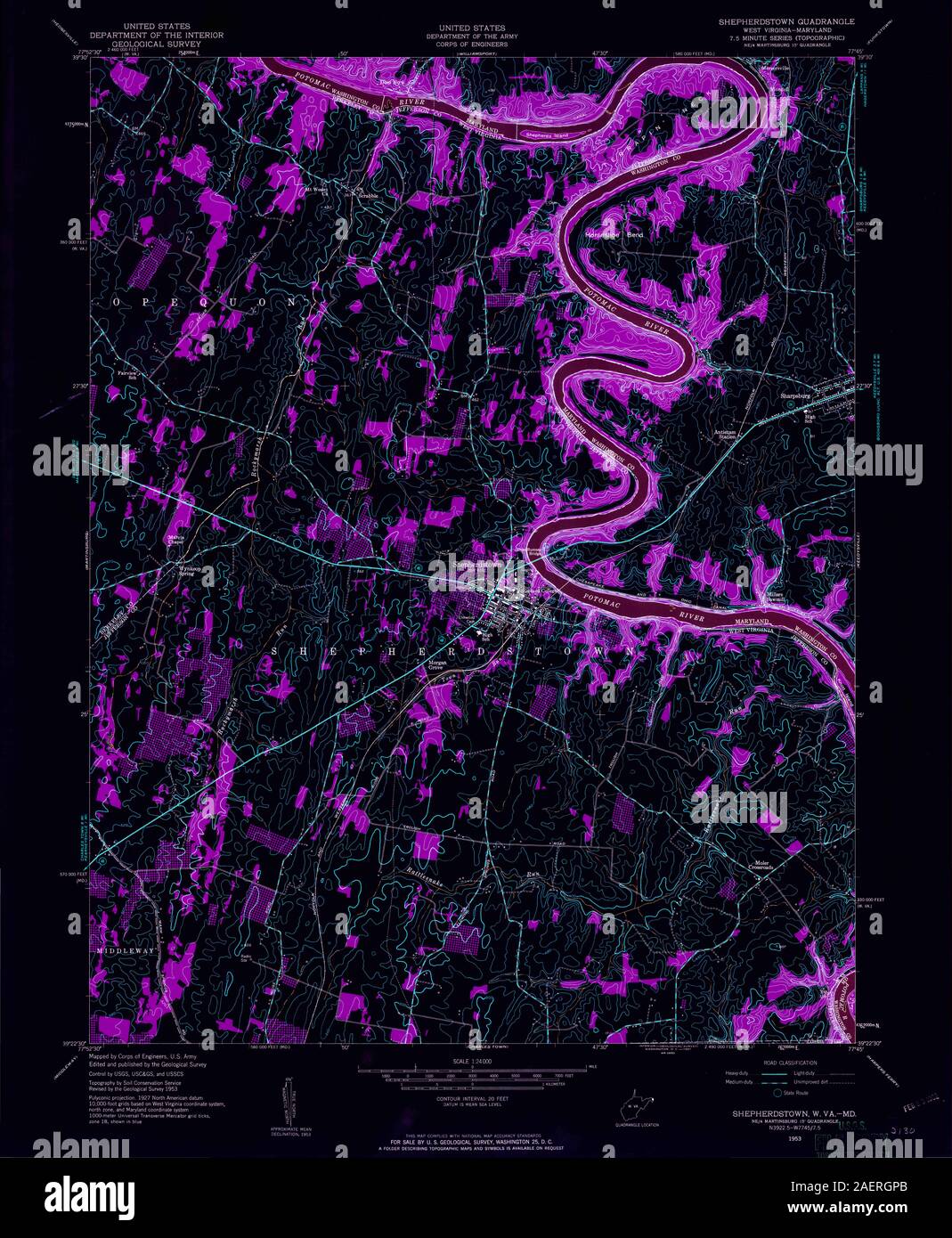 Map of shepherdstown hi-res stock photography and images - Alamy