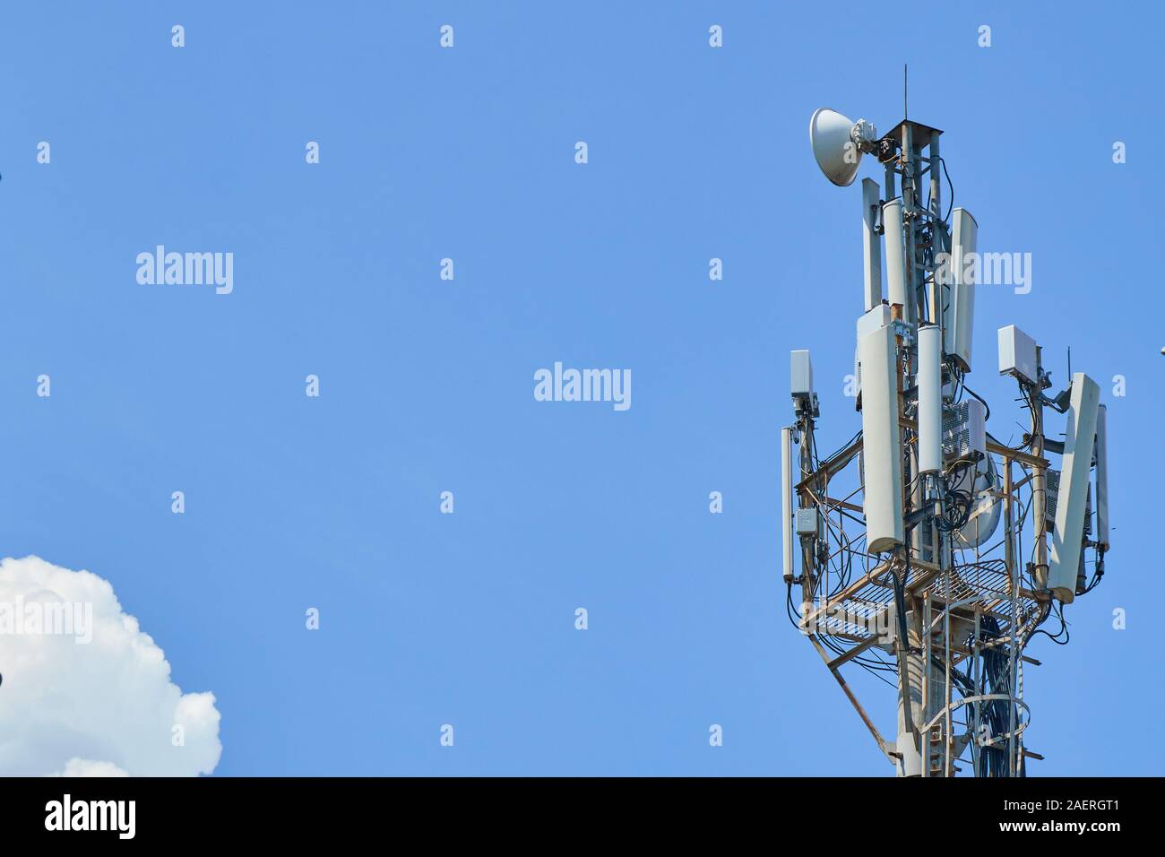 Base station network operator. 5G. 4G, 3G mobile technologies Stock ...