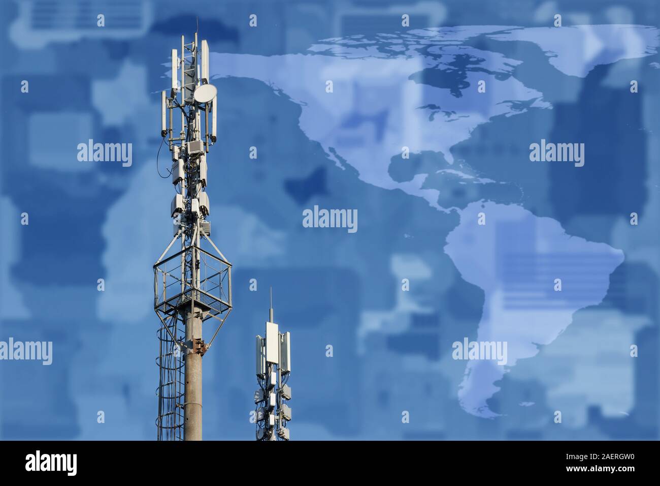 Base station network operator. 5G. 4G, 3G mobile technologies Stock ...