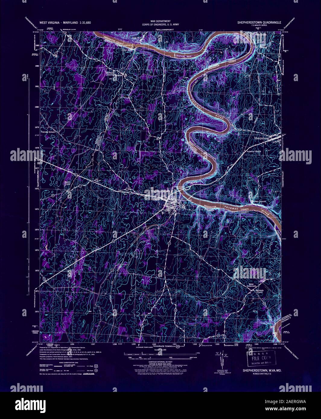 Map of shepherdstown hi-res stock photography and images - Alamy