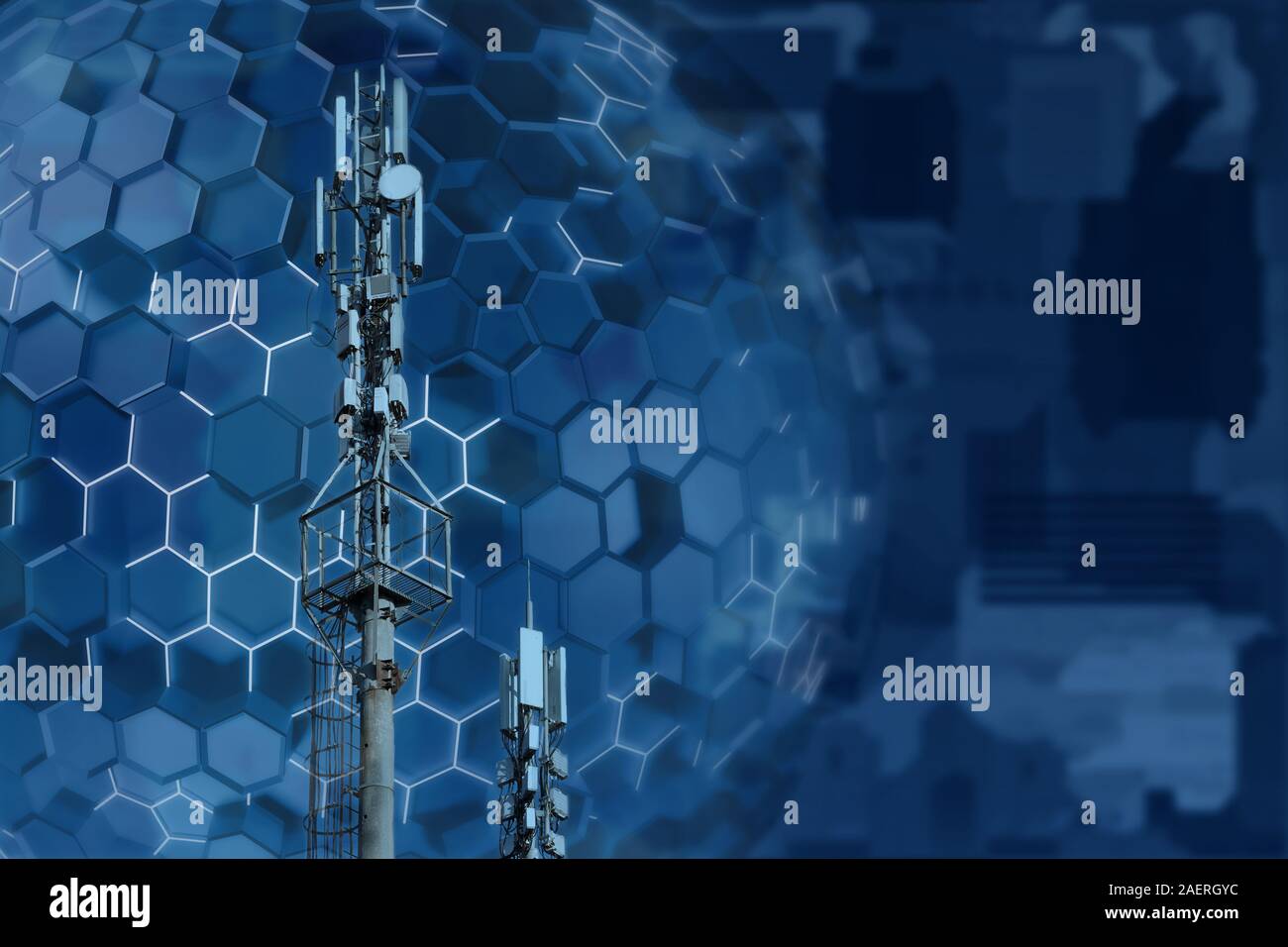 Base station network operator. 5G. 4G, 3G mobile technologies Stock ...