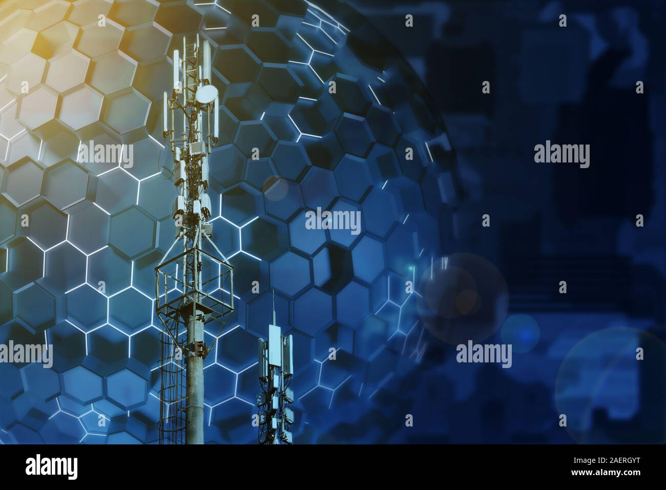 Base station network operator. 5G. 4G, 3G mobile technologies Stock ...