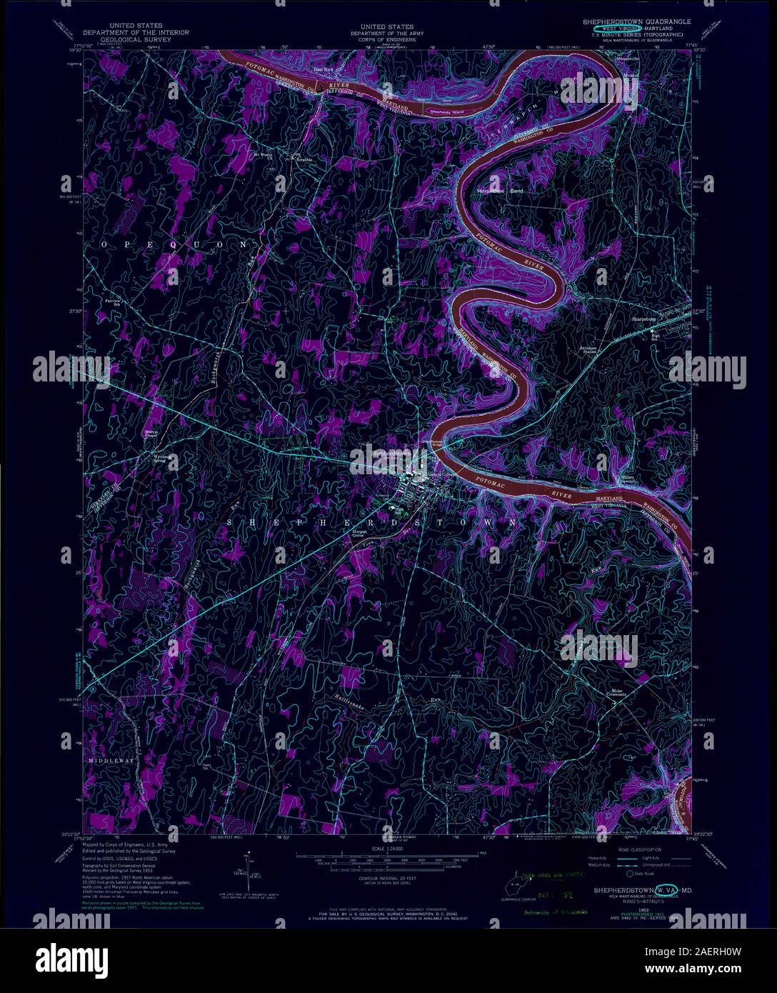 Map of shepherdstown hi-res stock photography and images - Alamy