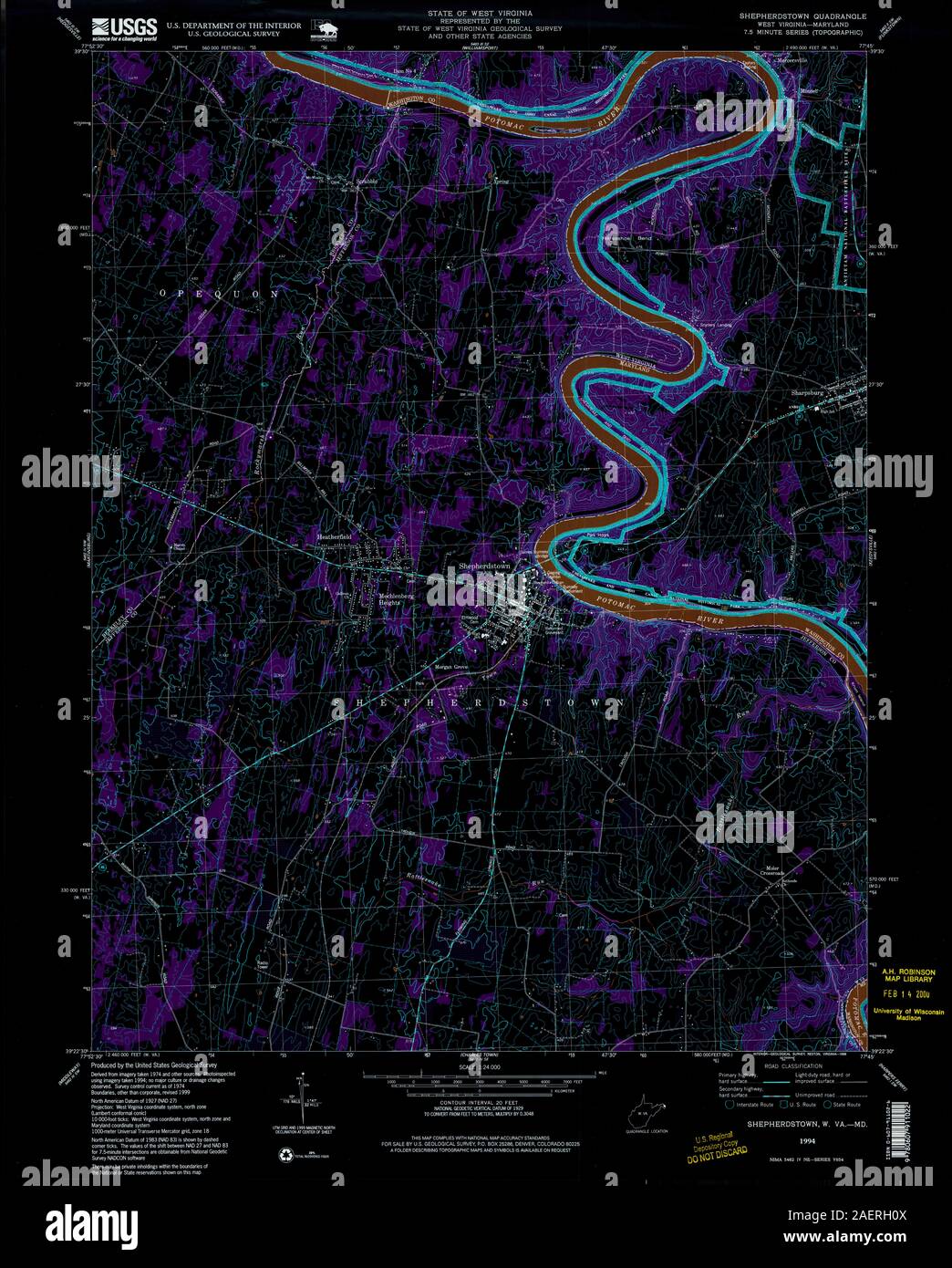 Map of shepherdstown hi-res stock photography and images - Alamy