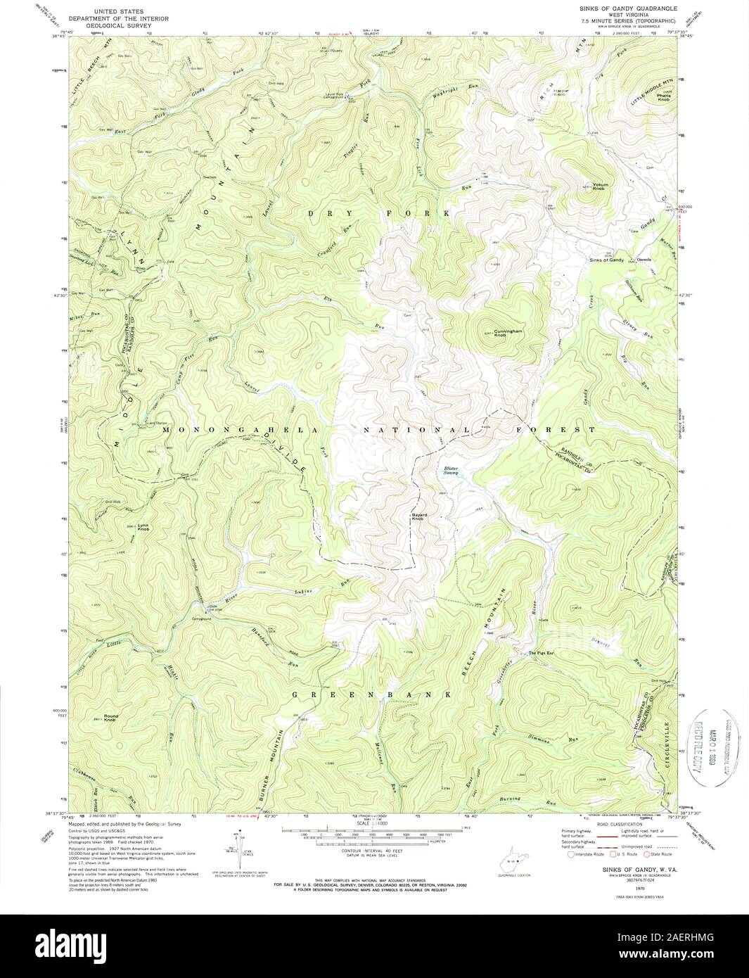 WV Sinks Of Gandy 253124 1970 24000 Stock Photo - Alamy