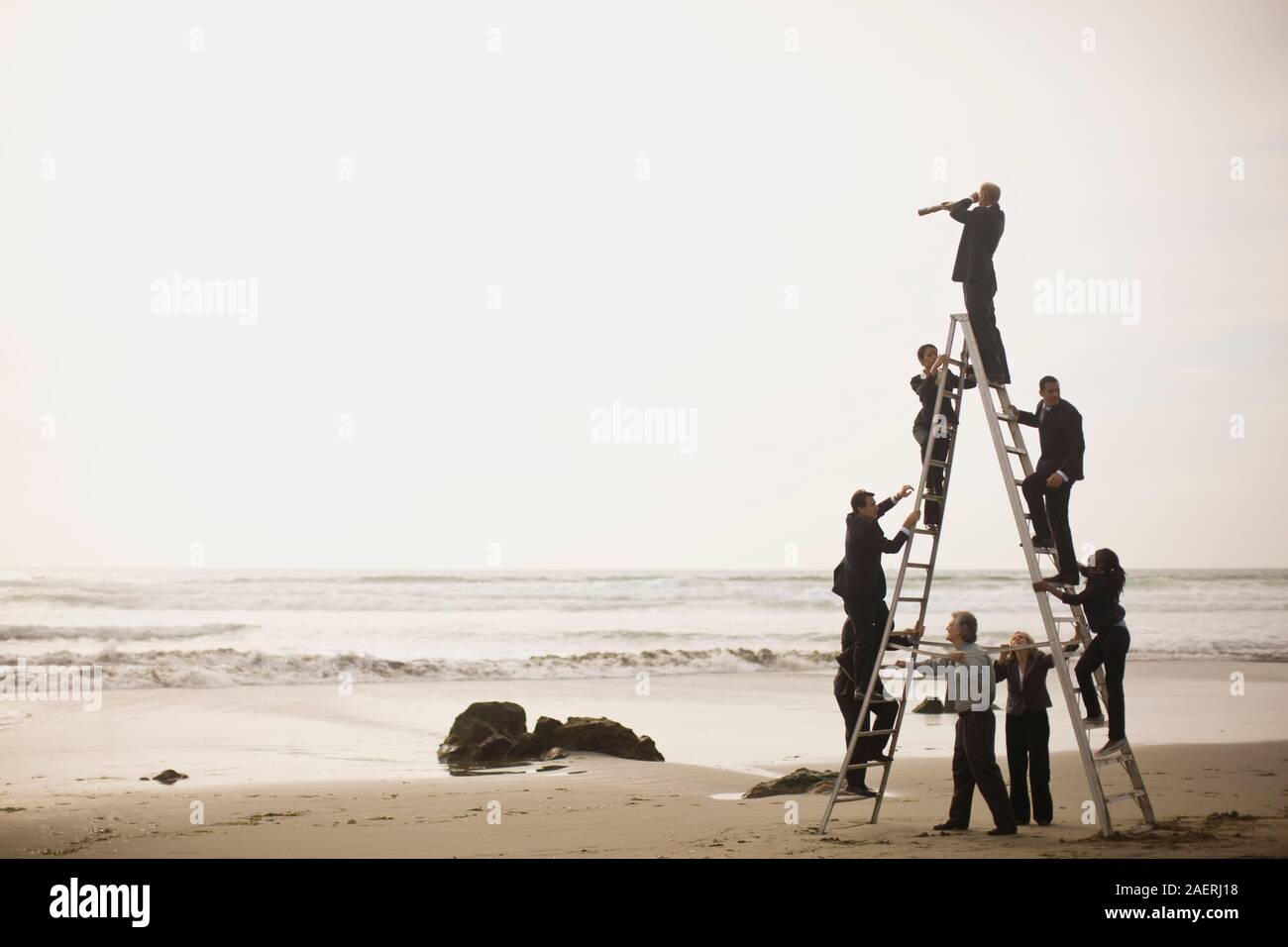 Ladder to beach hi-res stock photography and images - Alamy