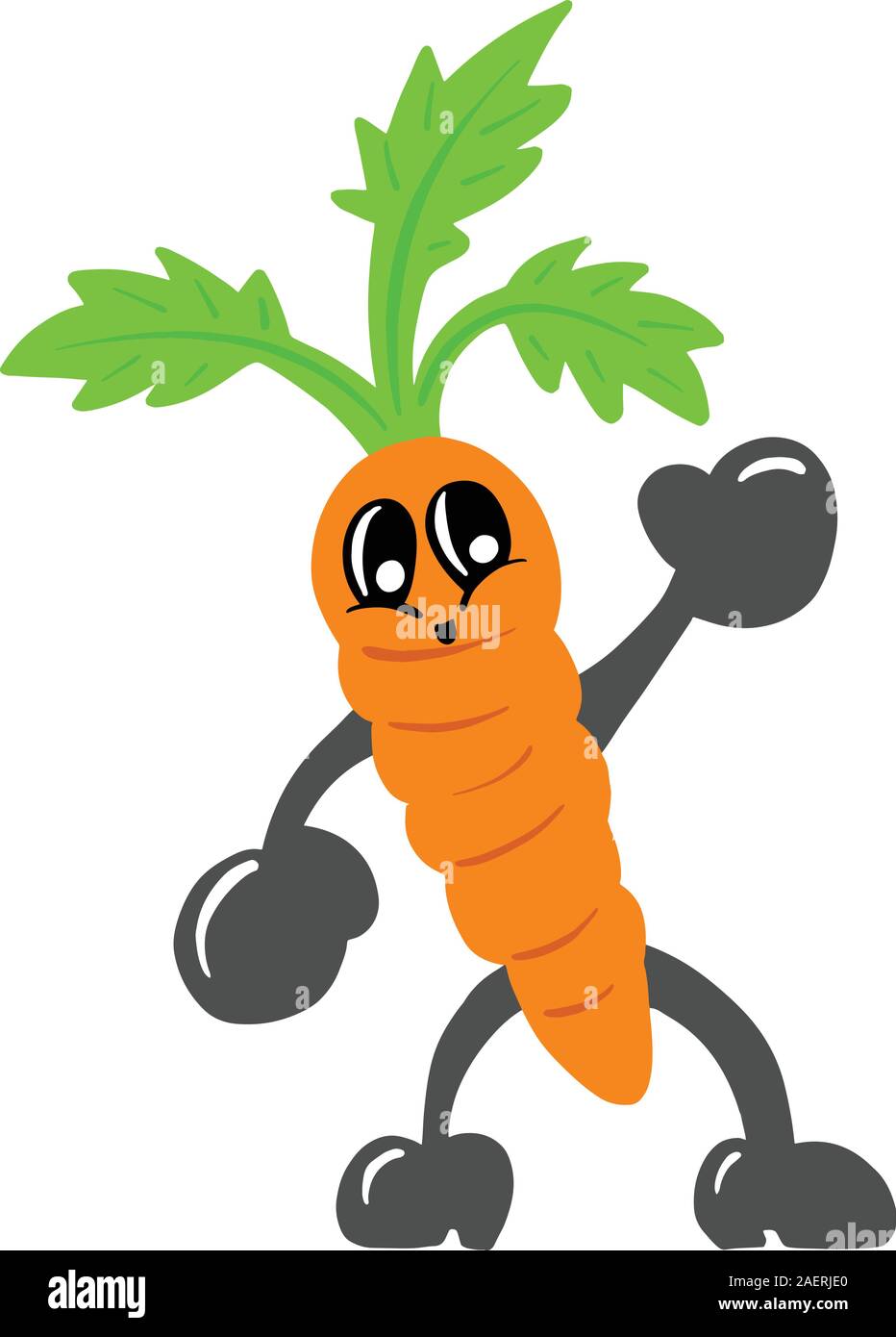 Cartoon Character Carrot vegetable Vector Illustration Stock Vector ...