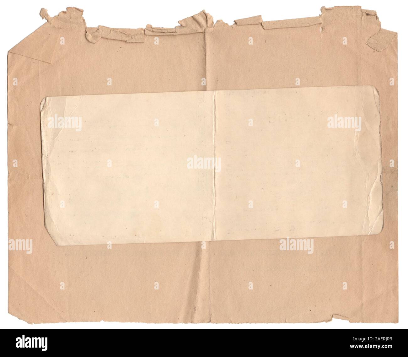 high resolution scan of two old pieces of brown paper from the 1960s ...