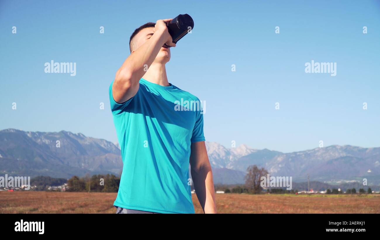 Protein shake outside hi-res stock photography and images - Alamy