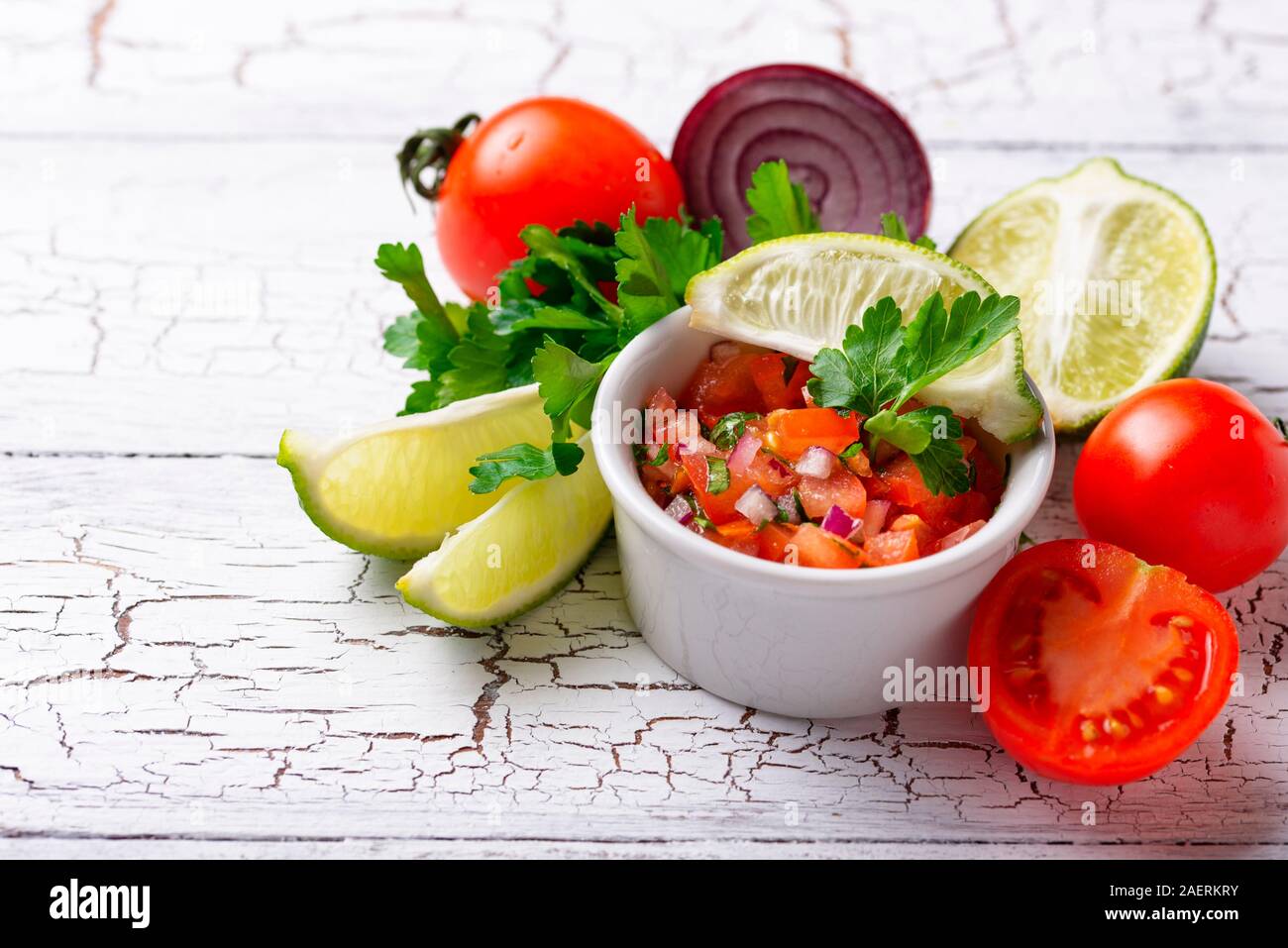 Traditional mexican tomato salsa sauce Stock Photo - Alamy