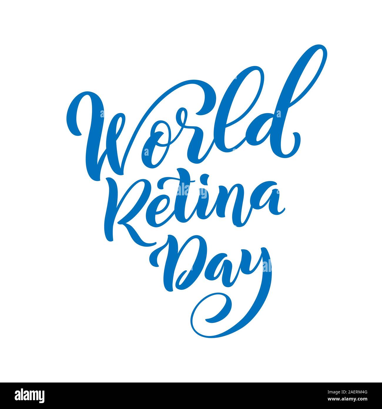World Retina Day. Template for poster with hand drawn lettering. Vector ...