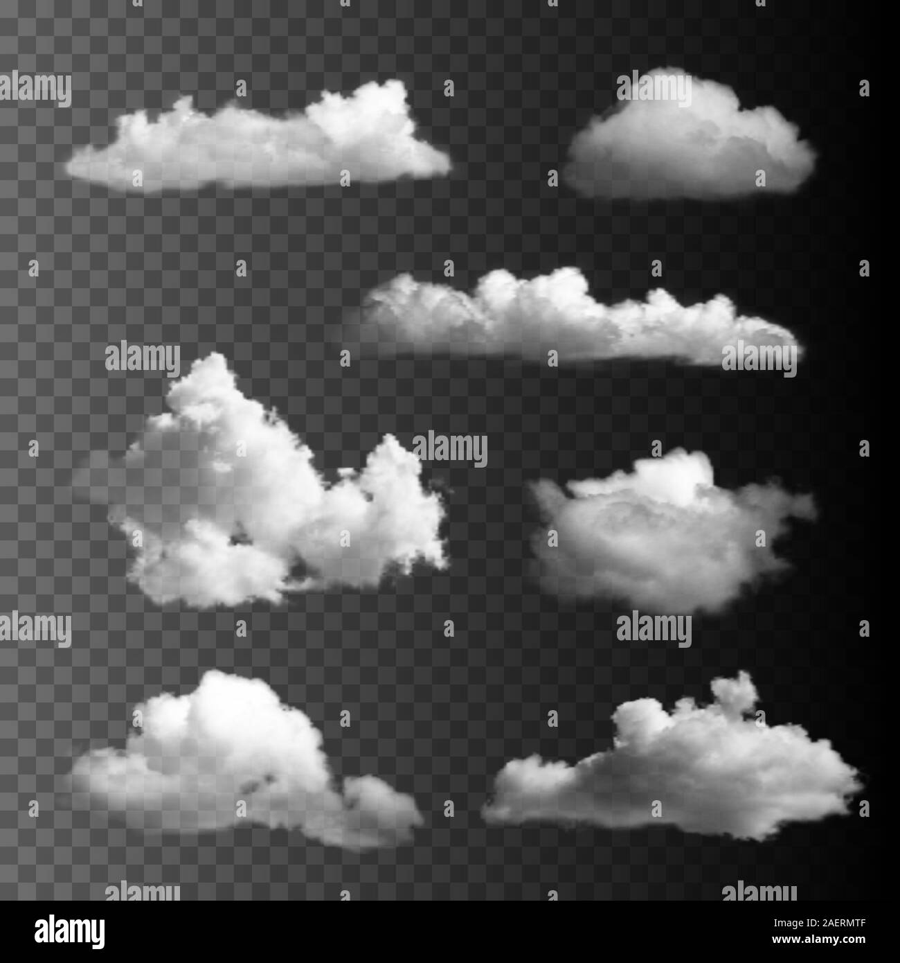 Realistic Clouds Vector