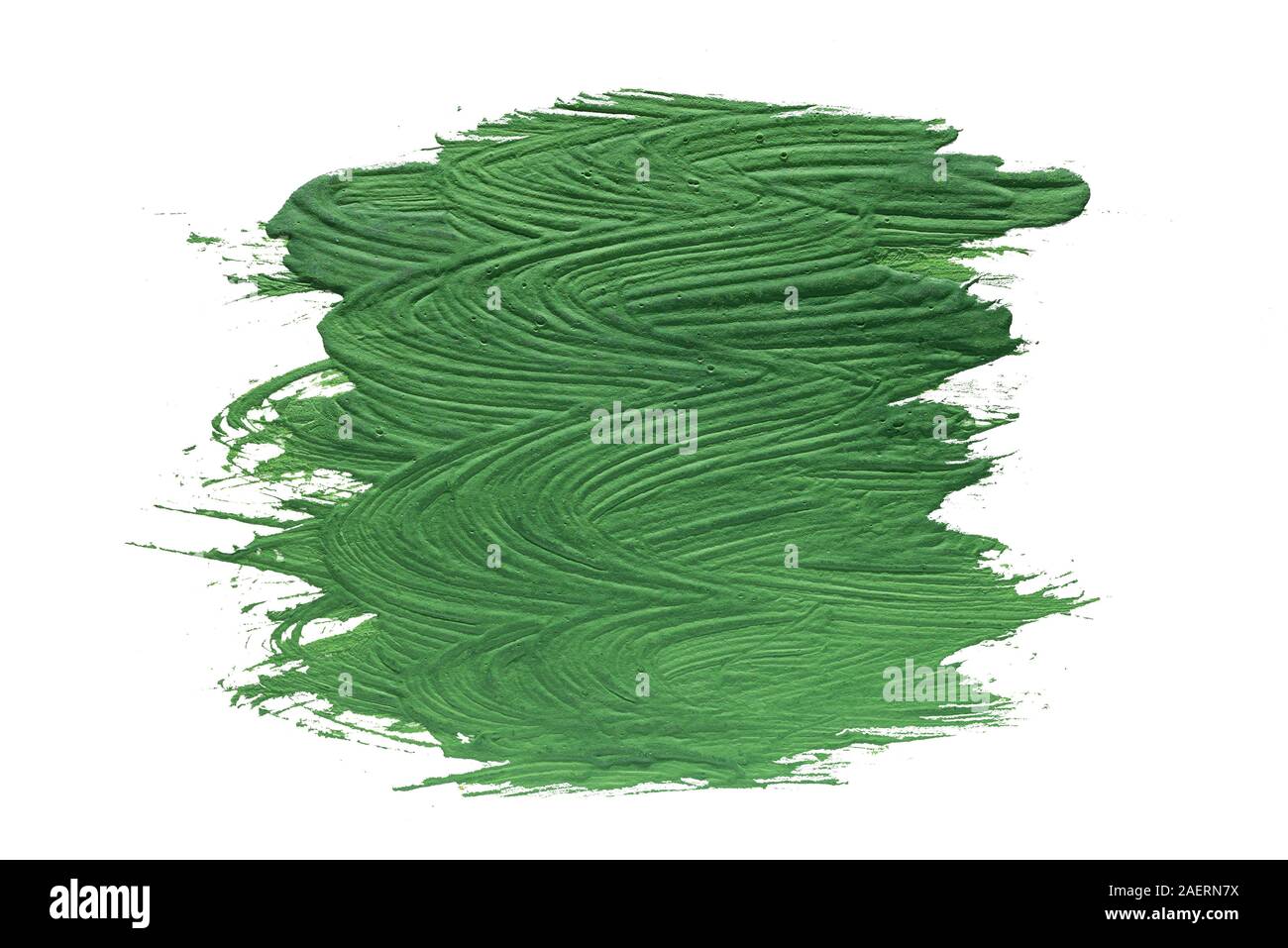 green oil paint spot isolated on white background Stock Photo - Alamy