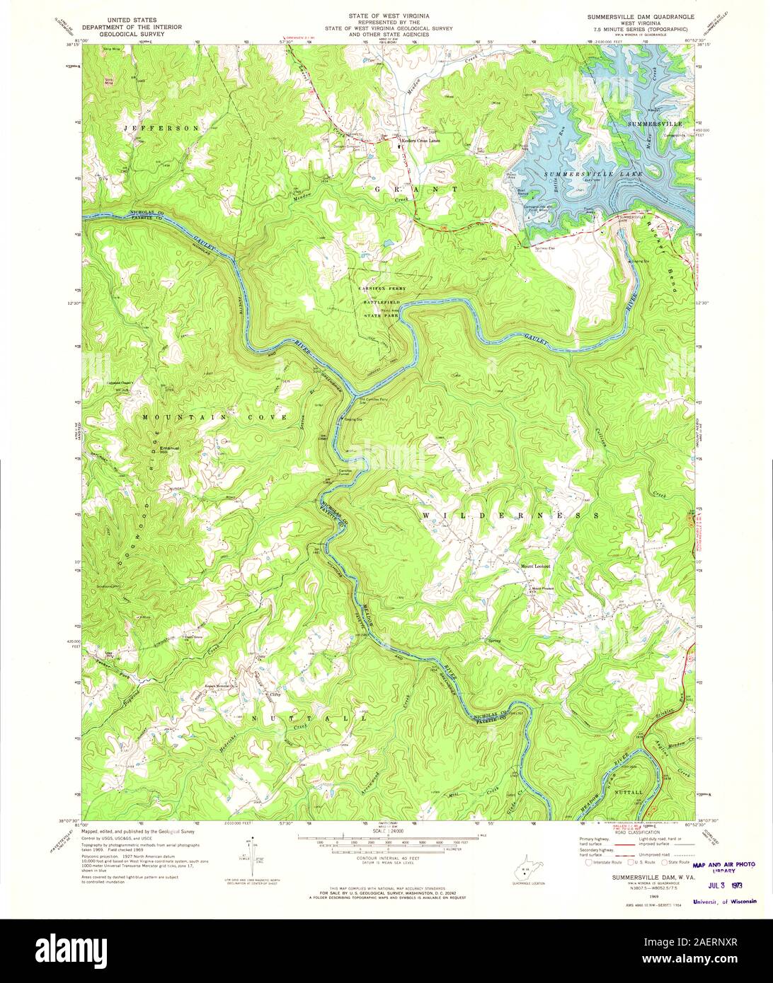 Map of summersville hi-res stock photography and images - Alamy